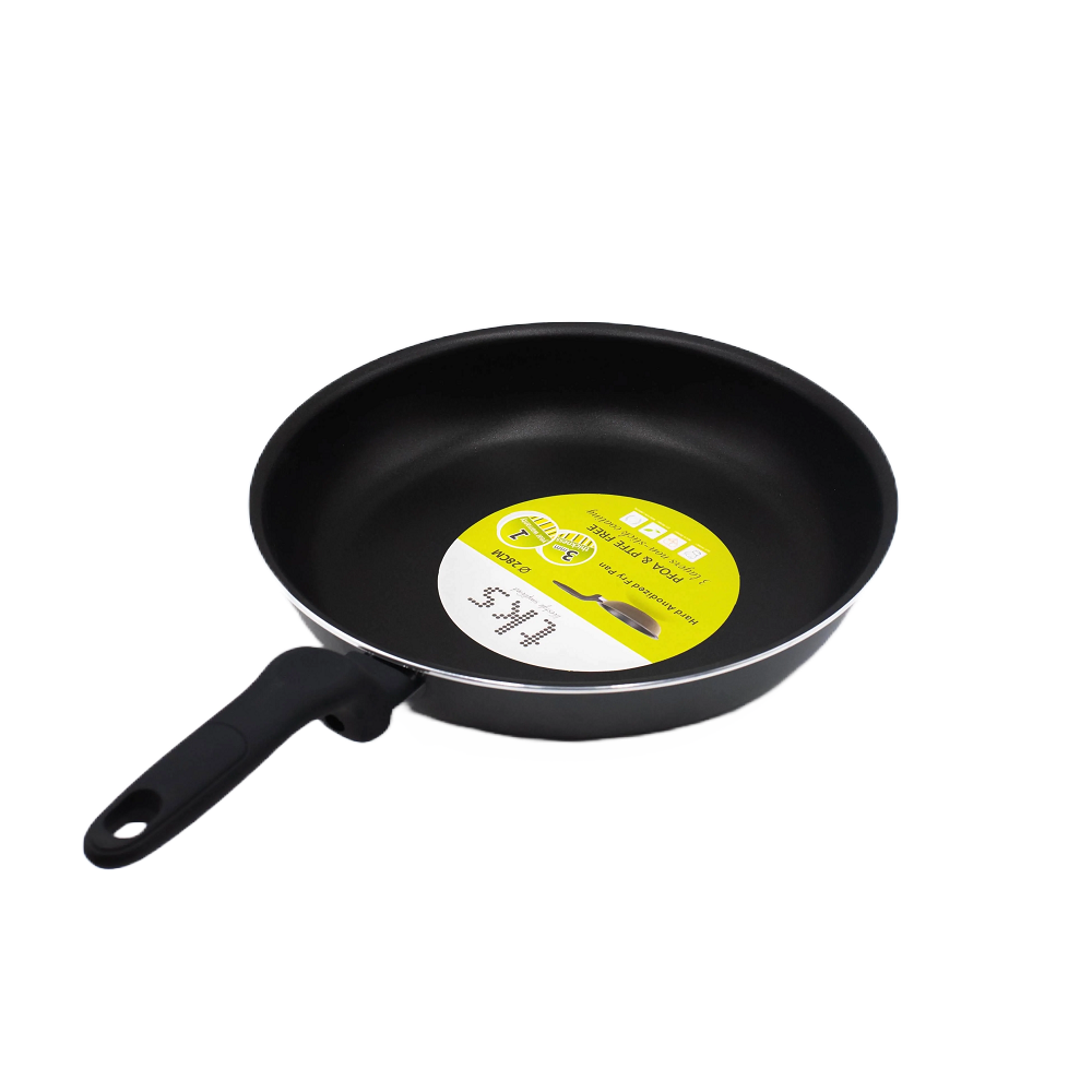 TKS 18CM Frying pan Hard Anodized material 3mm Thickness Induction bot ...